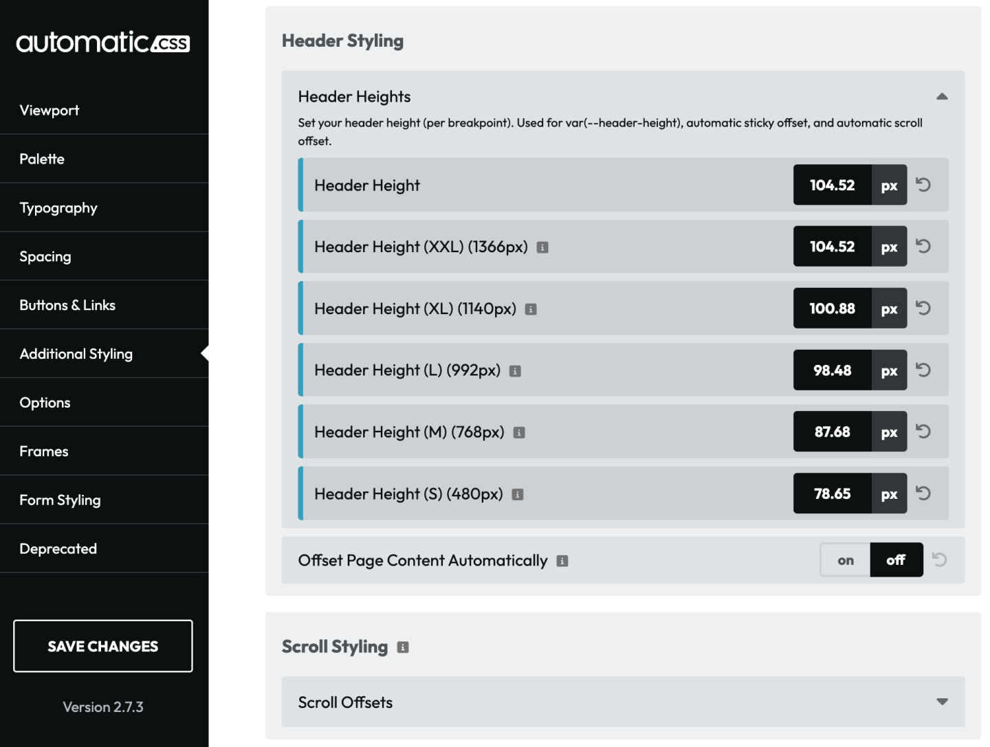 Website rebuild ’23, Dynamic overlay header with colour options ...